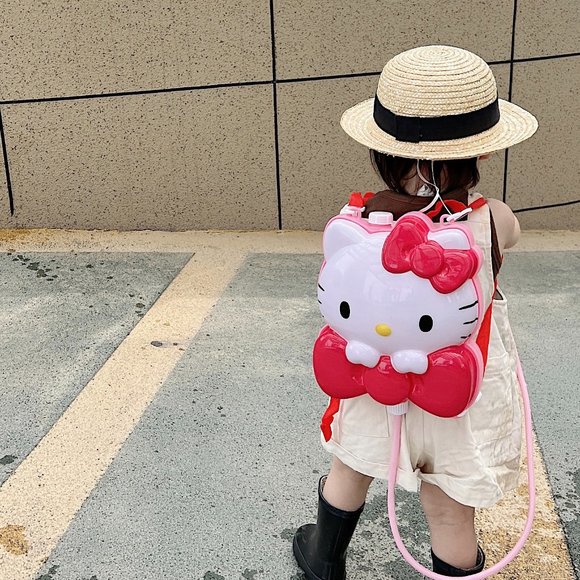 Toys | Girl Water Grab Pull Out Hello Kitty Backpack Water Gun | Poshmark